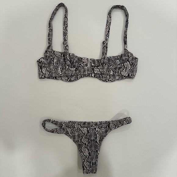 Swim | Snake Balconette Top Snake Brazilians Bottom Bikini Set | Poshmark